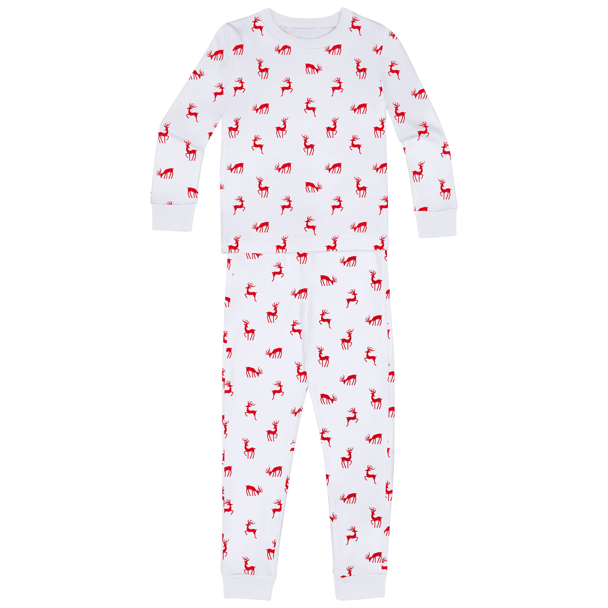 Kids Reindeer Red Long PJ Set – Sant and Abel